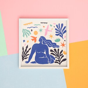 Set of 4 Matisse Wall Art, Abstract Women Matisse Prints, Vibrant ...