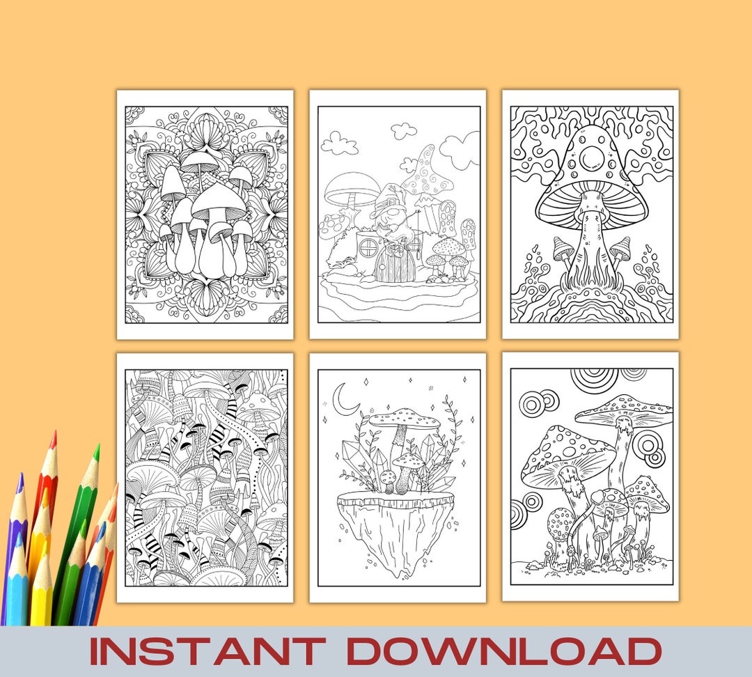 Mystical Mushrooms & Enchanted Forest | Coloring Book | 30 Pages of ...