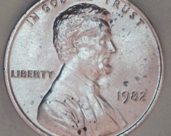 1982 Small Date Copper Penny - Etsy