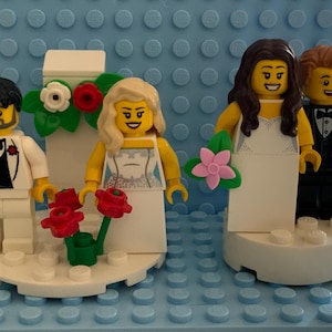 Personalized Minifigure Cake Topper / Wedding Bride & Groom - Etsy