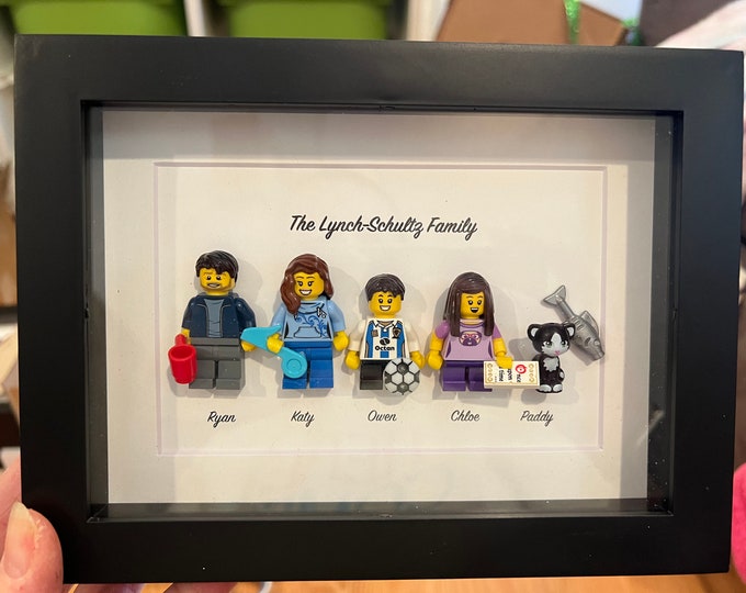 Personalized Mini Me Minifigure Frame. Max 5 Figures. - Etsy