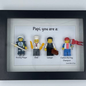 Personalized Mini Me Minifigure Frame. for up to 5 Figures. - Etsy