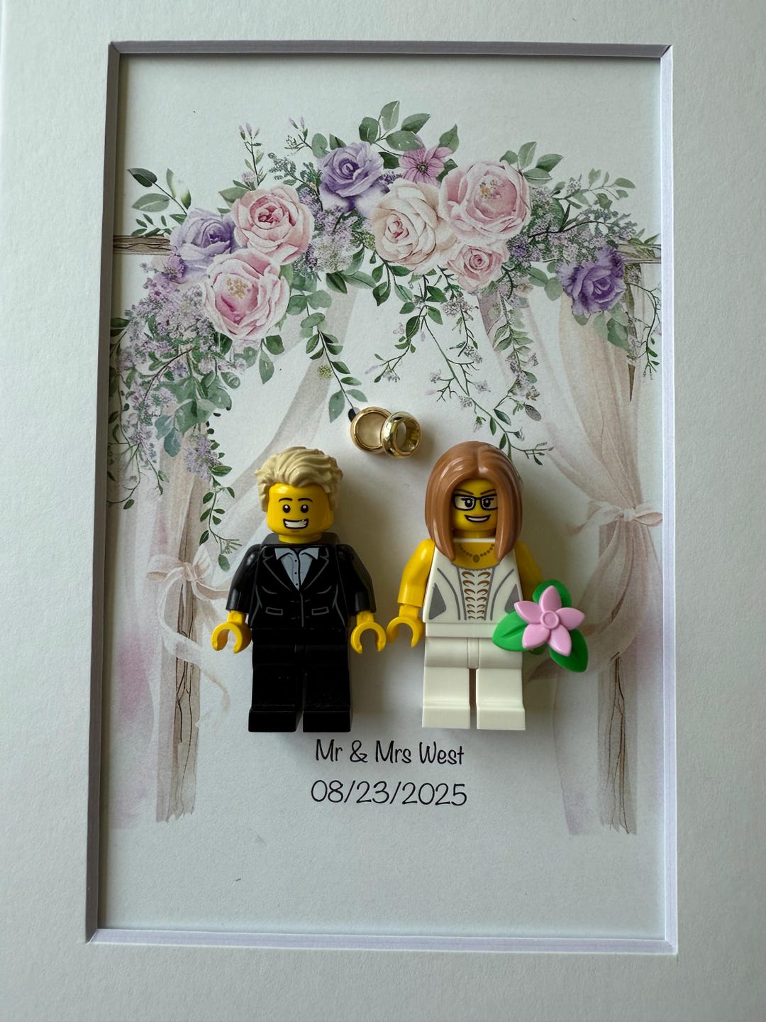 Personalized Minifigure Wedding / Bride & Groom Frame - Etsy
