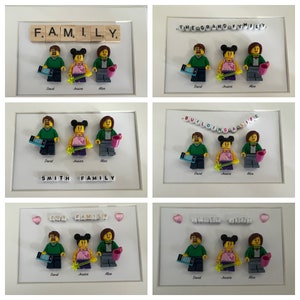 Personalised Mini Me Minifigure Frame. Suitable for up to 6 Figures. - Etsy