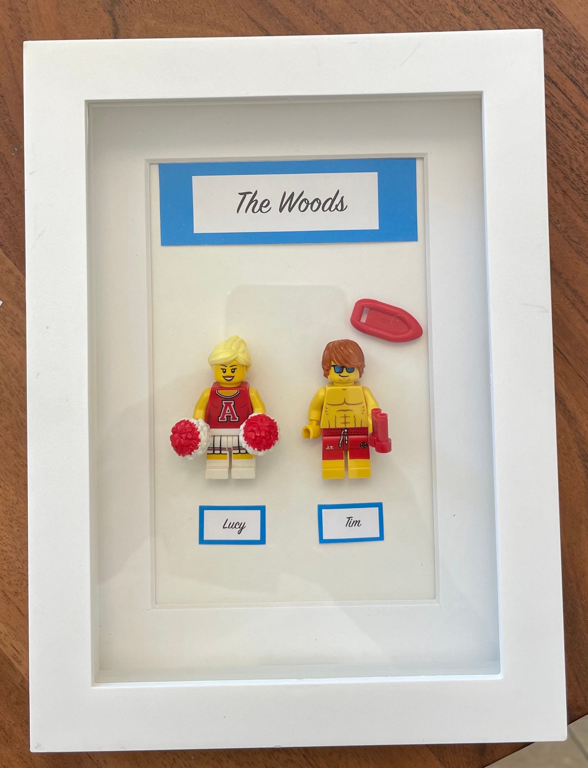 Personalized mini me minifigure frame | Etsy
