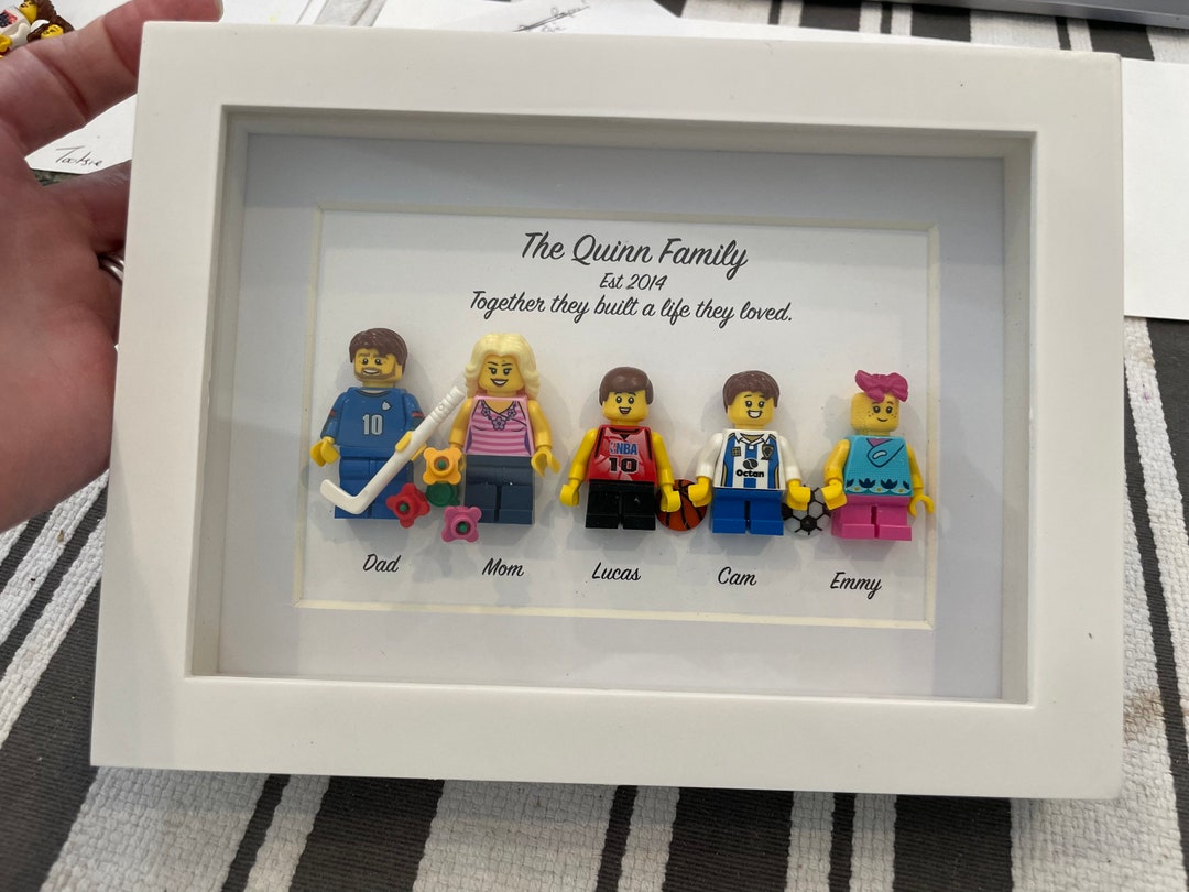 Personalized Mini Me Minifigure Frame. for up to 5 Figures. - Etsy