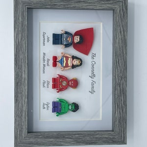 Personalized Mini Me Minifigure Frame. for up to 5 Figures. - Etsy