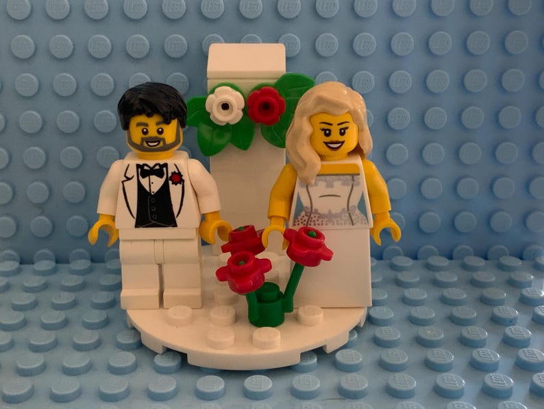 Personalized Minifigure Cake Topper / Wedding Bride & Groom - Etsy