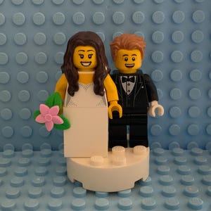 Personalized Minifigure Cake Topper / Wedding Bride & Groom - Etsy