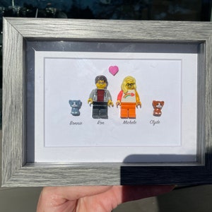 Personalized Mini Me Minifigure Frame. for up to 5 Figures. - Etsy