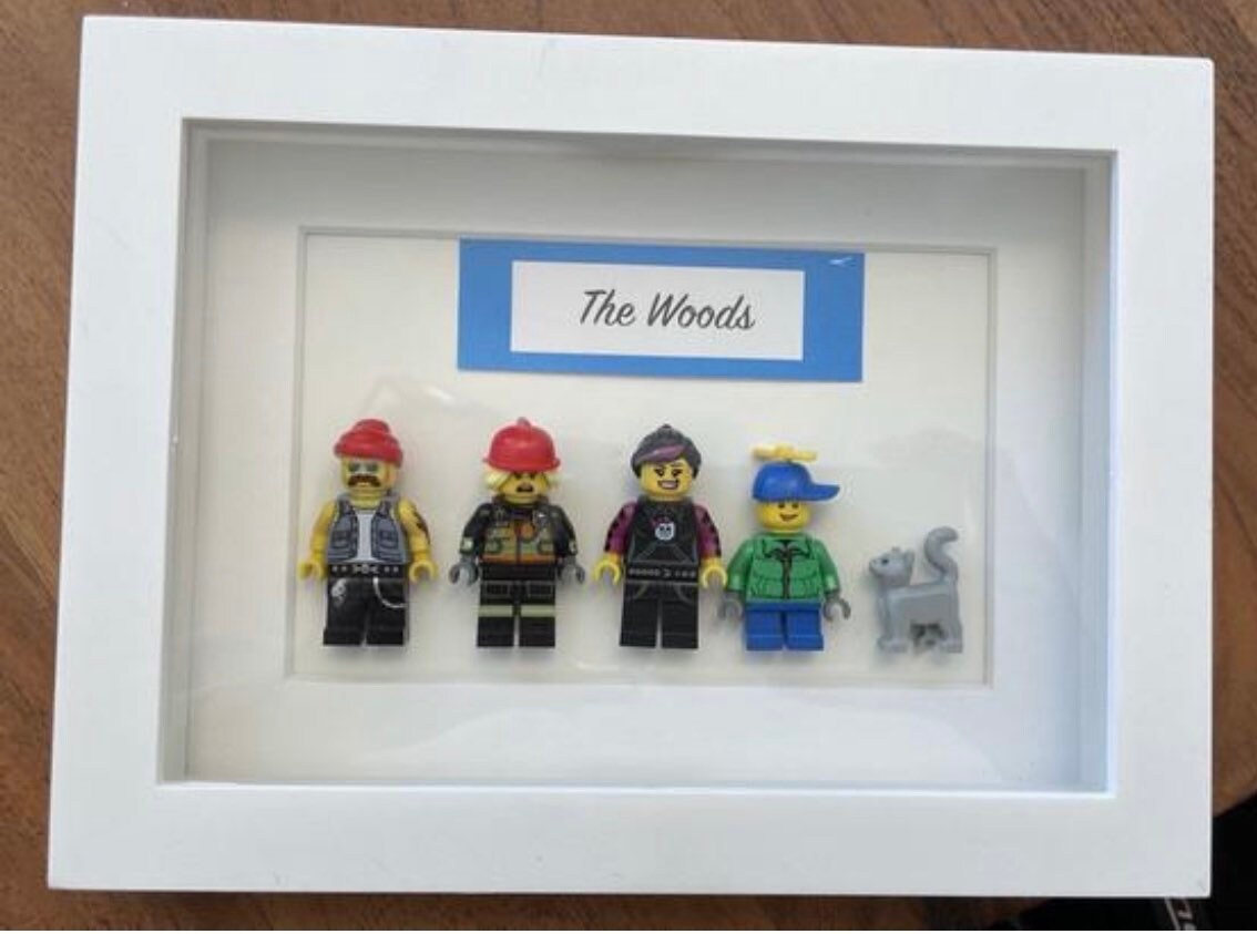 Personalized mini me minifigure frame | Etsy