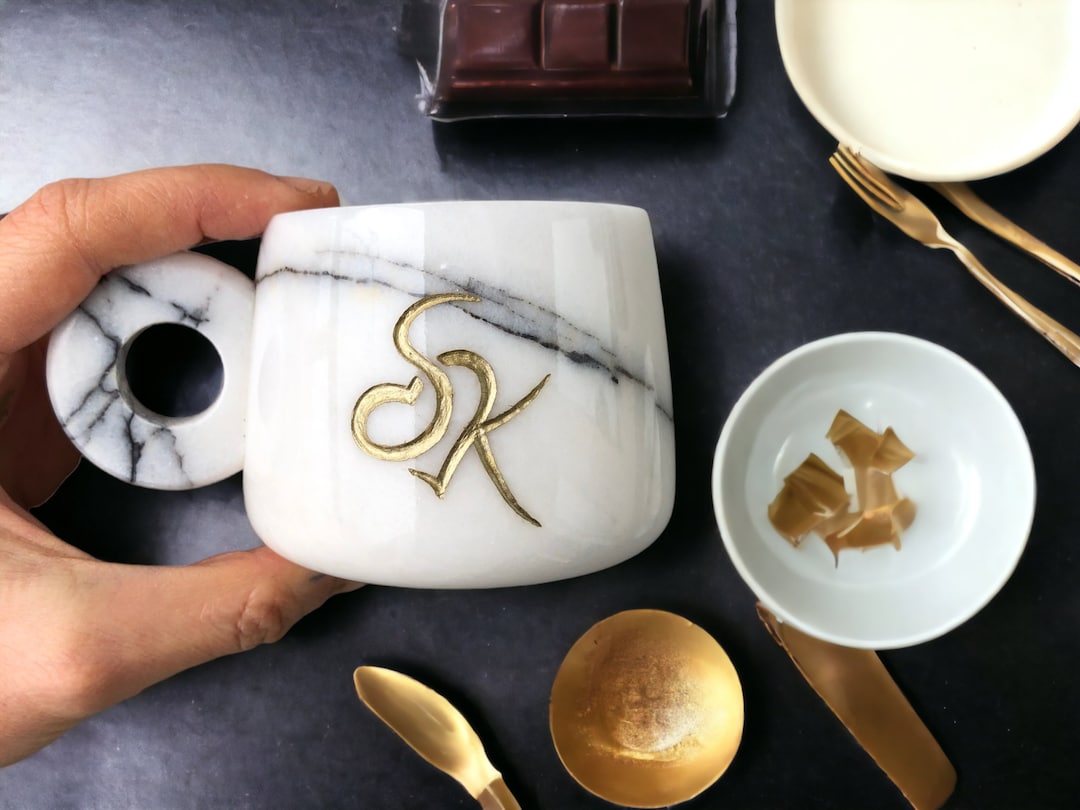 Personalized Marble Coffee Mug, Custom Engraved Espresso Cup - Etsy