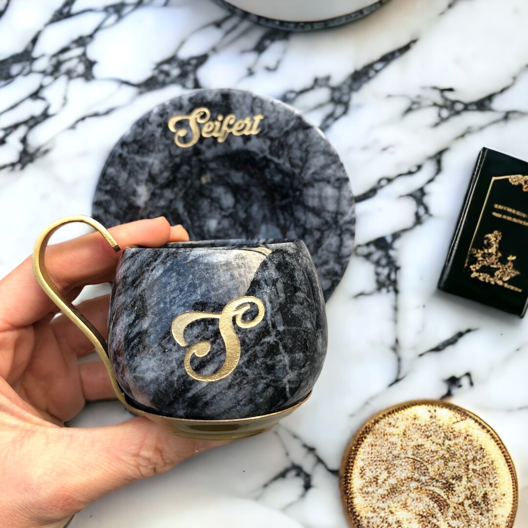Handmade Personalized Marble Espresso Cup, Custom Engraved Gift - Etsy