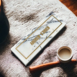 Personalized Handmade Marble Desk Name Plate Desknameplate - Etsy