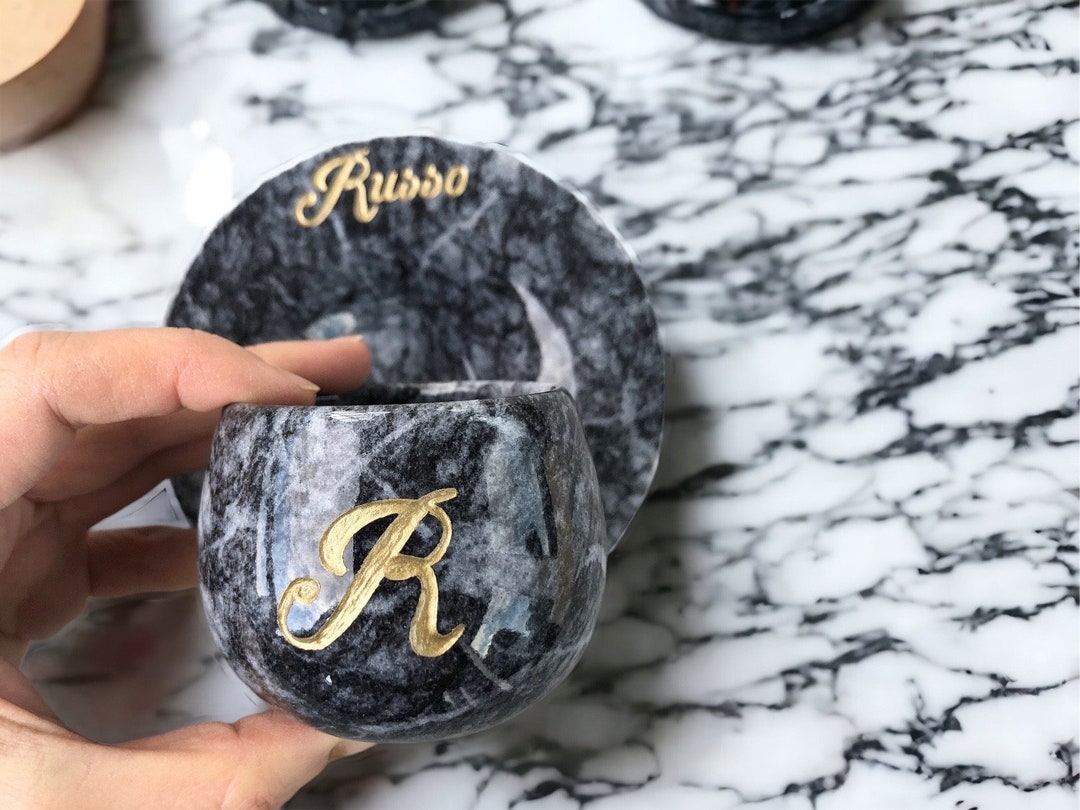 Personalized Marble Coffee Cup Mug Gift,name Logo Custom Engraved ...