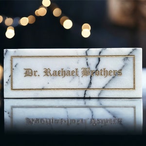 Personalized Handmade Marble Desk Name Plate,memorial Custom Gifts ...