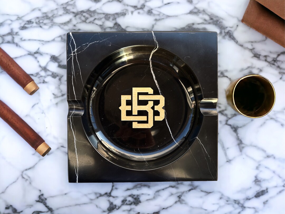 Luxury Personalized Big Marble Ashtray, Custom Marble Ashtray Gift ...