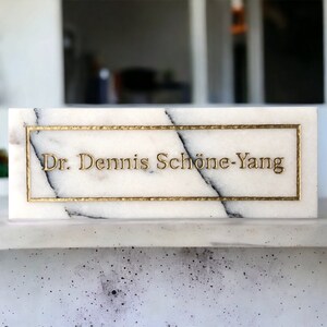 Personalized Handmade Marble Desk Name Plate Desknameplate - Etsy
