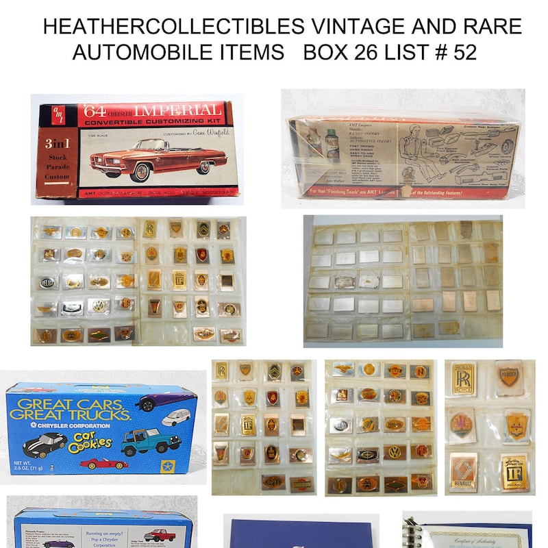 Car Memorabilia - Etsy