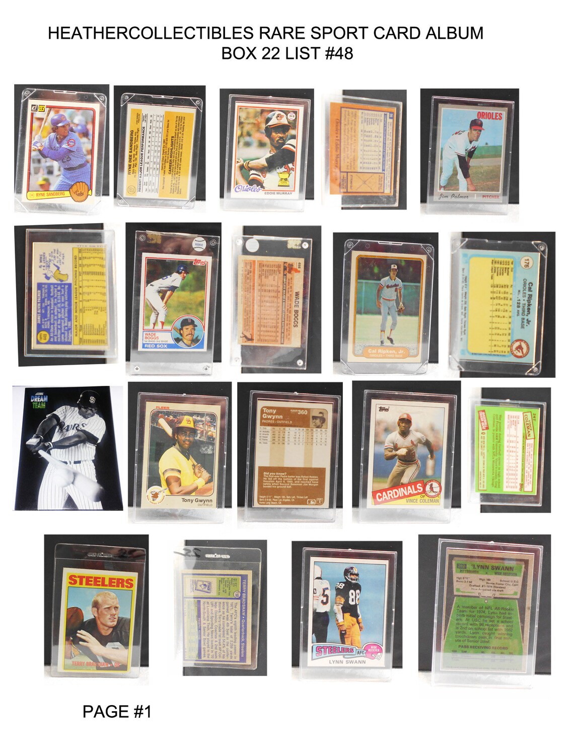 Rare Sport Card Album #2, Football, Babeball,basketball, Hockey, Hofers ...