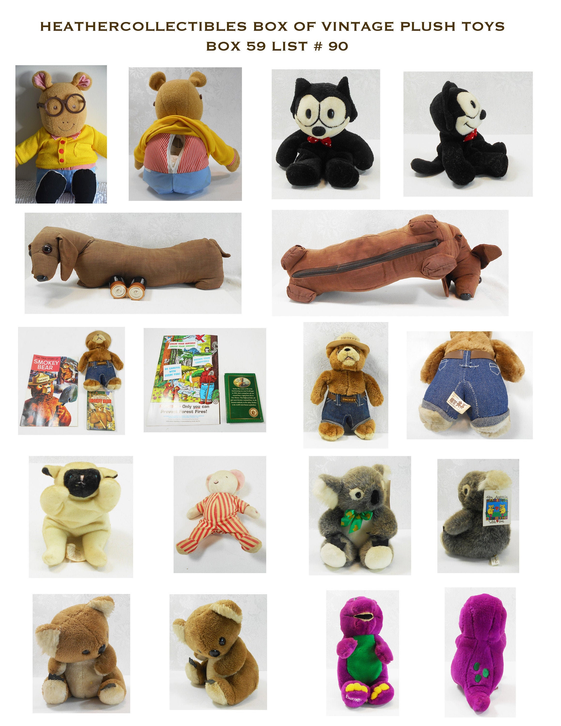 Big Box Full of Goodies, Talking Arthur Toy, Smokey the Bear Figure ...
