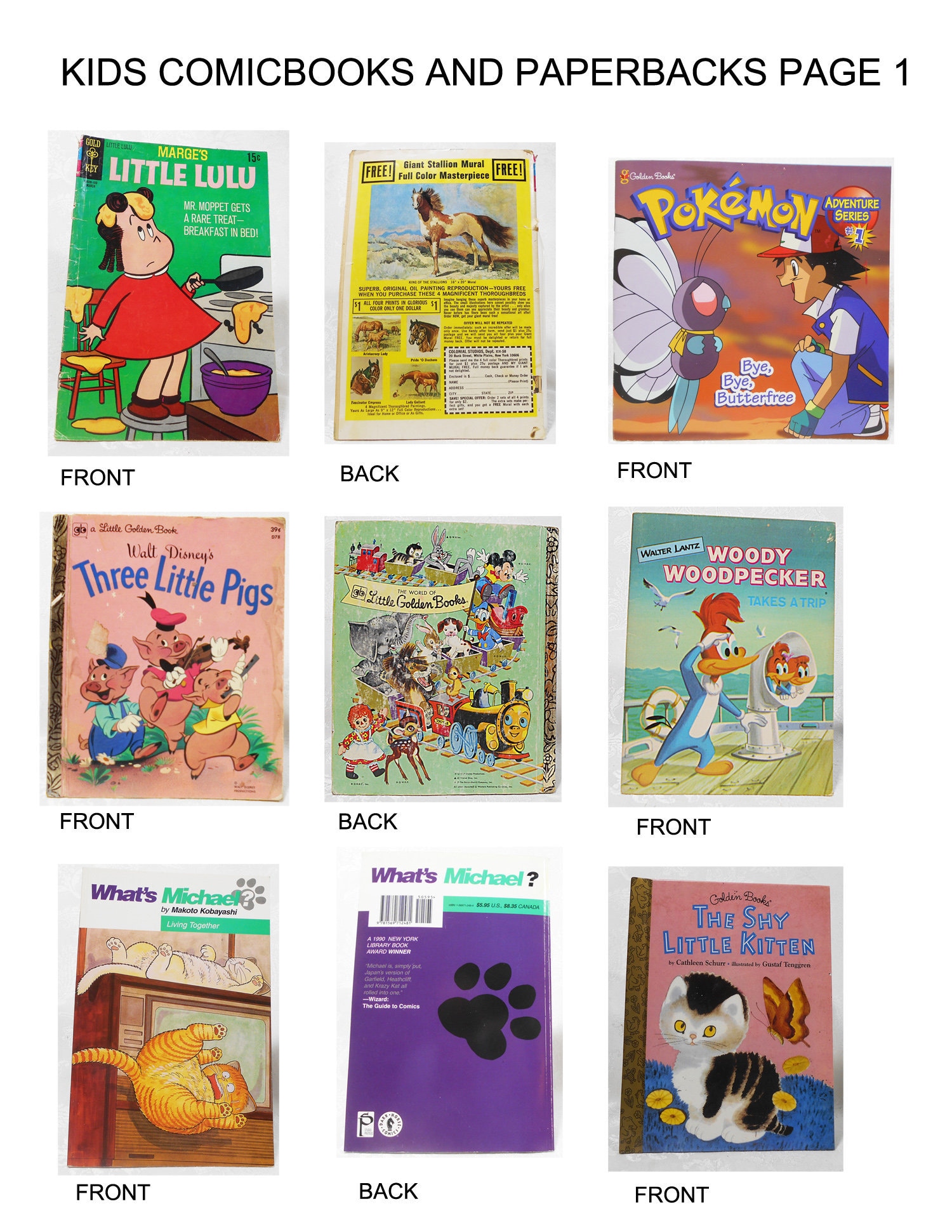 Kids Vintage Comic Books and Paperbackscomic Book Collectors - Etsy
