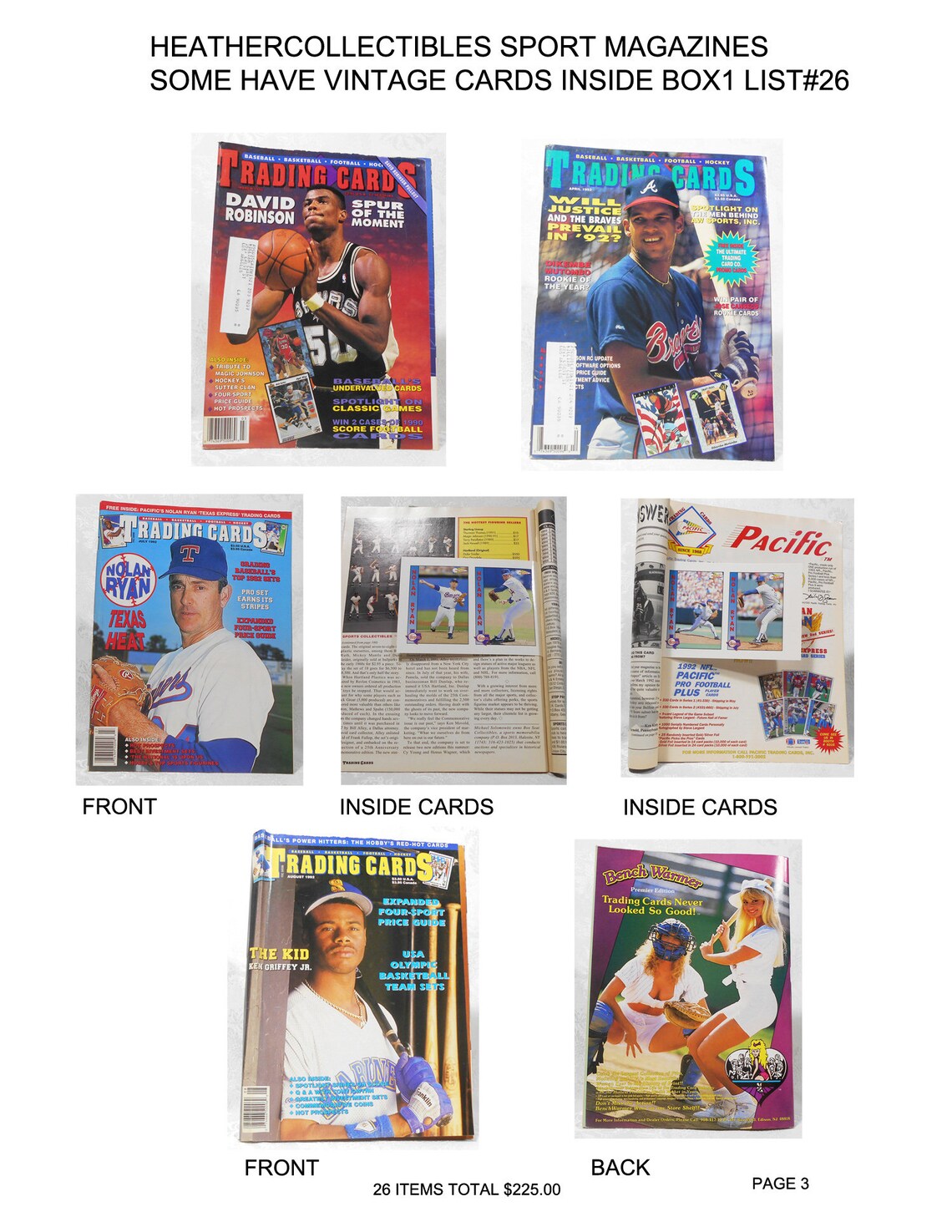 Vintage Collector Sport Magazines Box 1 ,lot of 26,fun Party Gifts ...