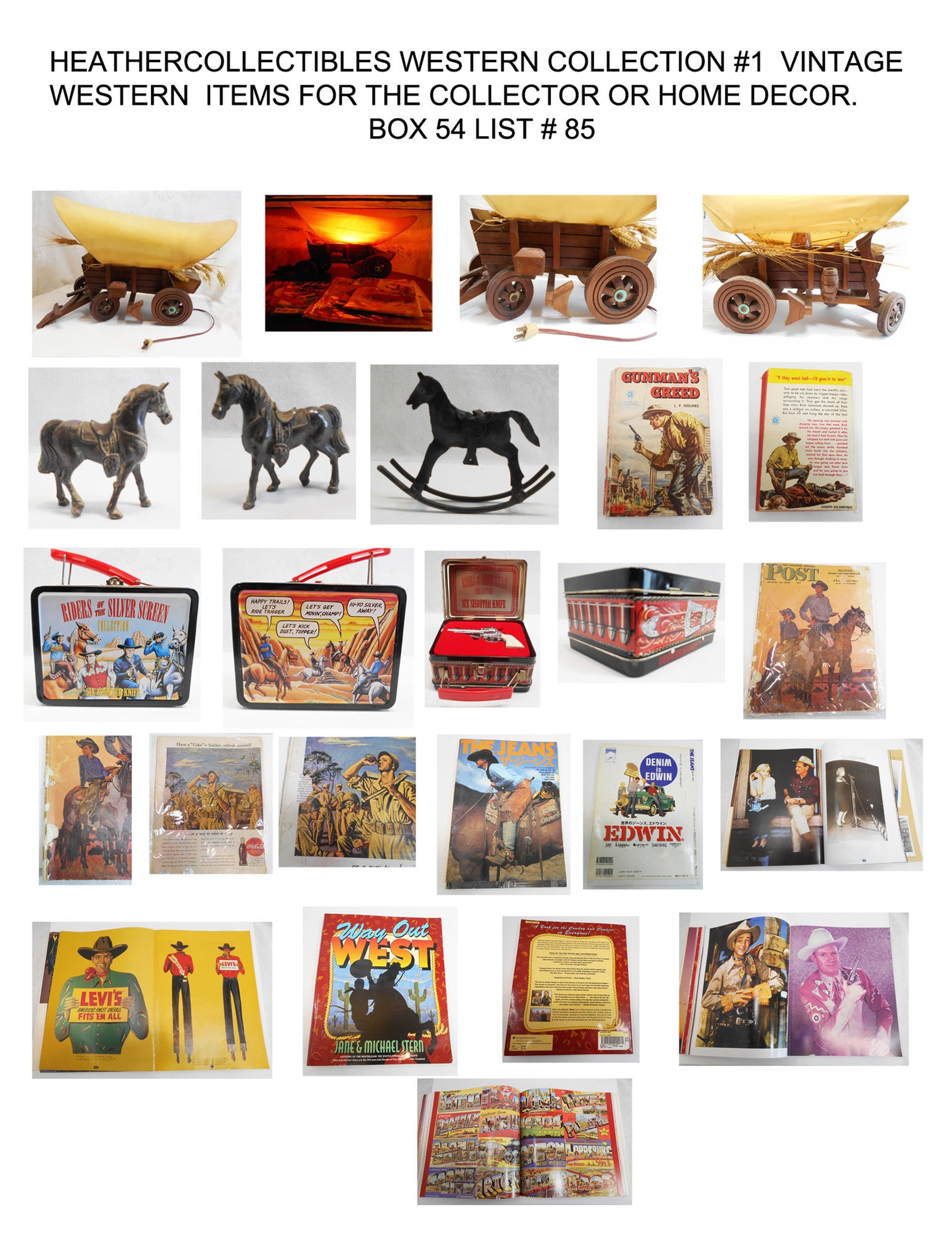 Western Collection1, Vintage Western Home Decor, Conestoga Wagon, 1944 ...