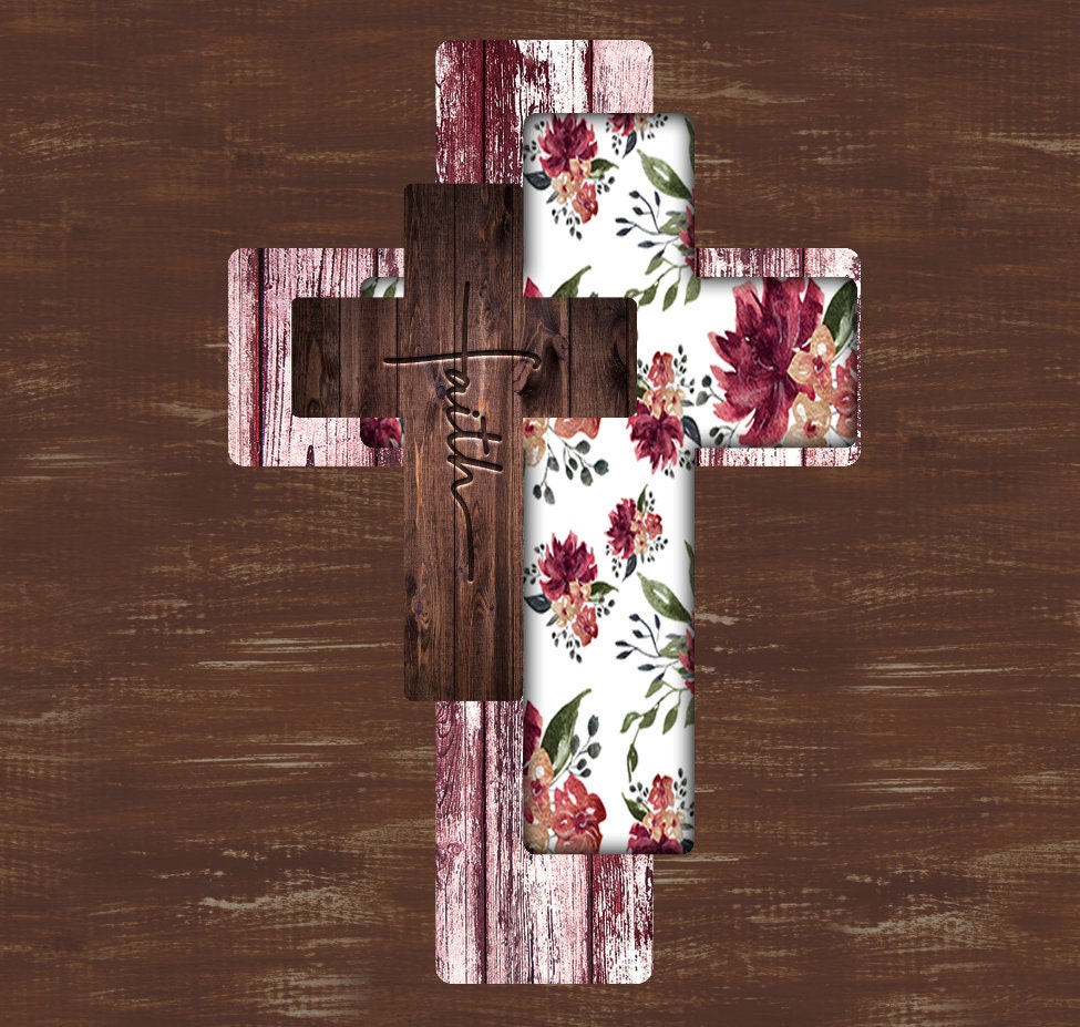 Beautiful 3D Printed Layered Cross Trio / Wall Decor/ 10 Different ...