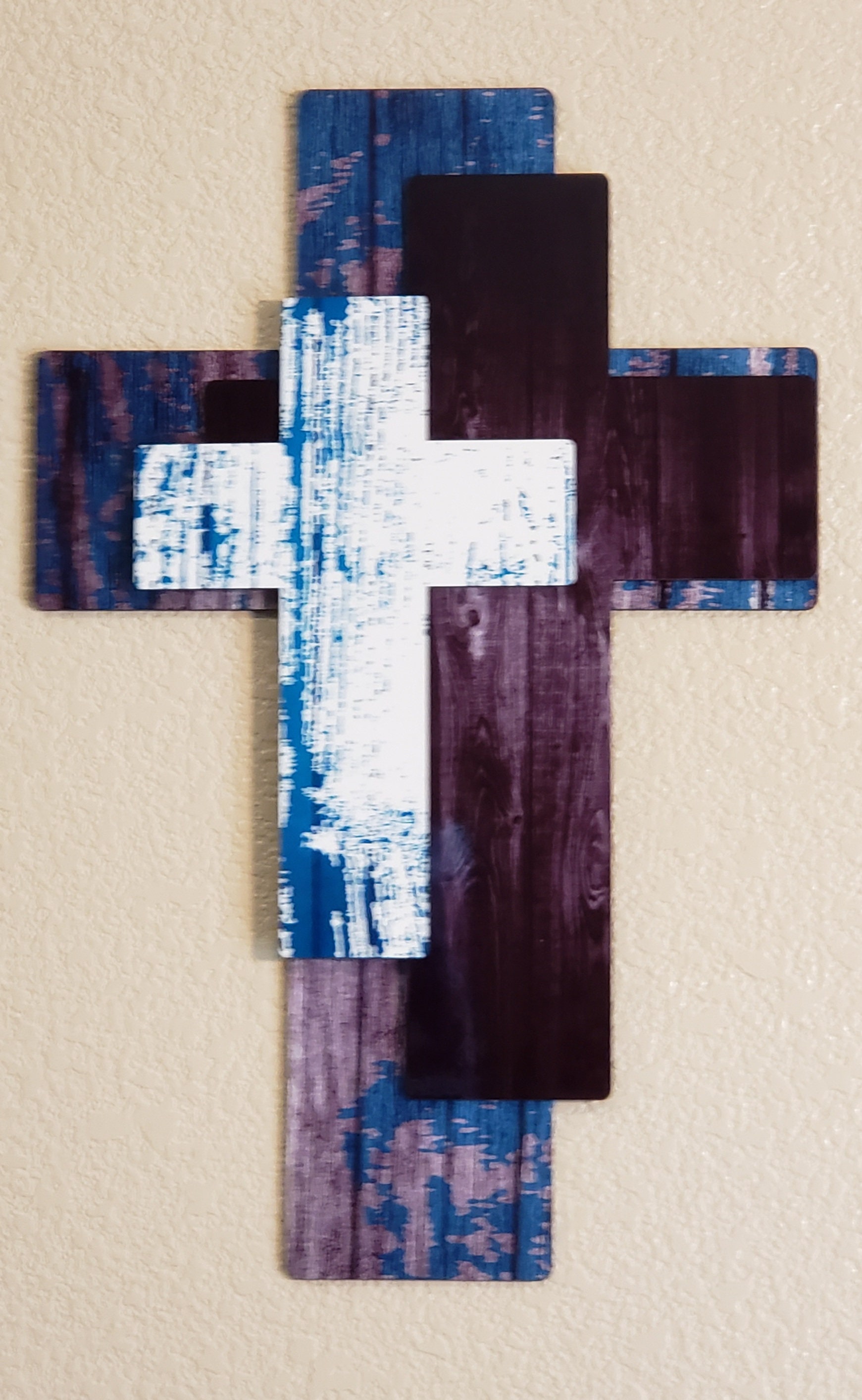 Beautiful 3D Printed Layered Cross Trio / Wall Decor/ 10 Different ...