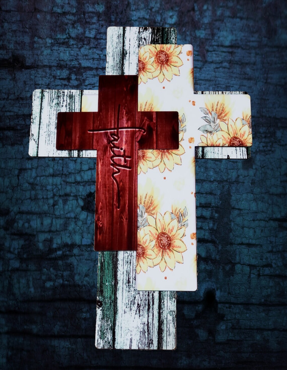 Beautiful 3D Printed Layered Cross Trio / Wall Decor/ 10 Different ...