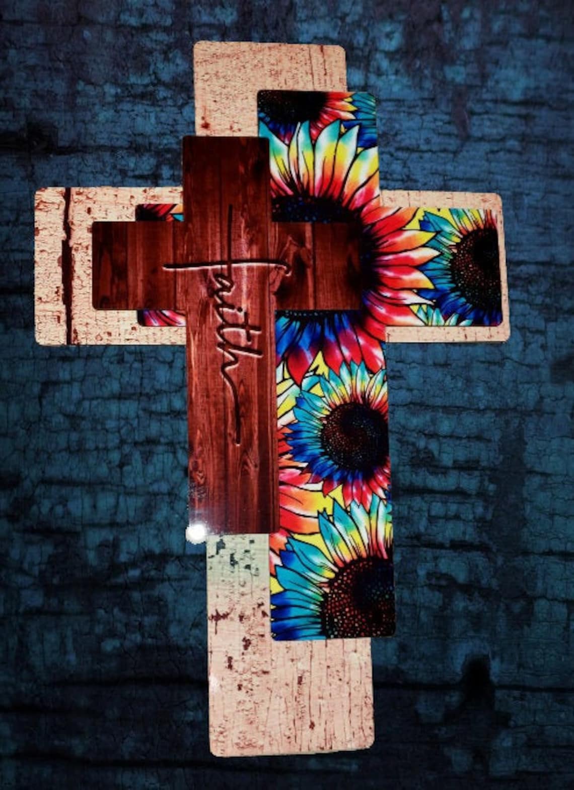 Beautiful 3D Printed Layered Cross Trio / Wall Decor/ 10 Different ...