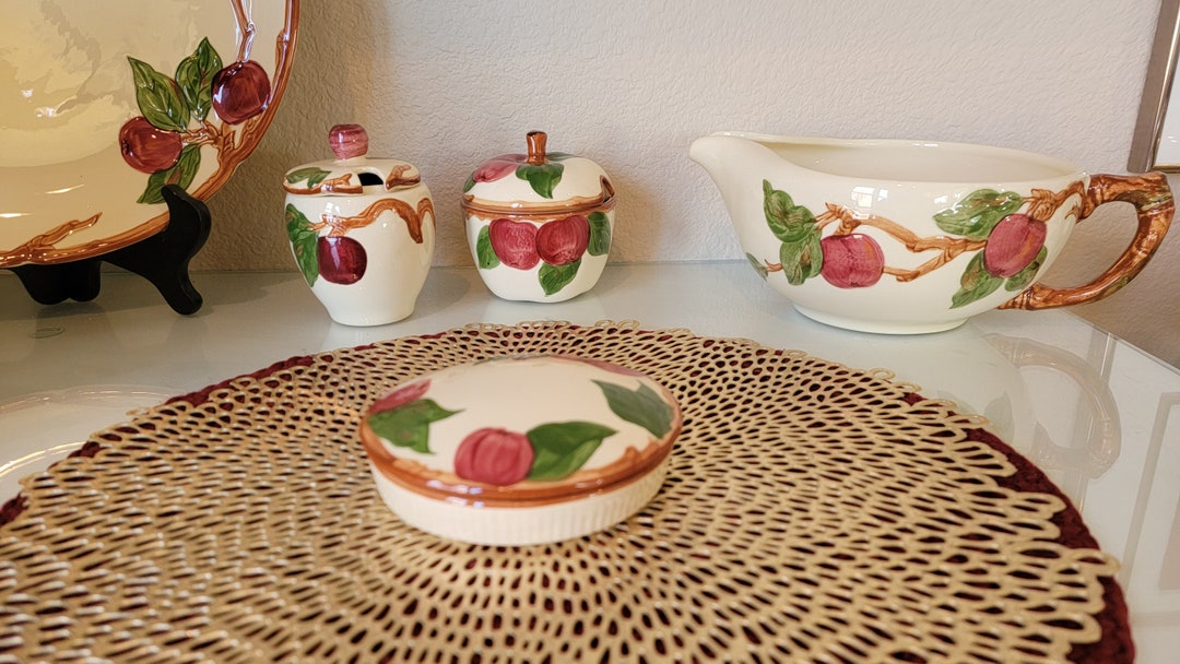 Franciscan Apple Round Box With Lid / Excellent / Made in USA - Etsy