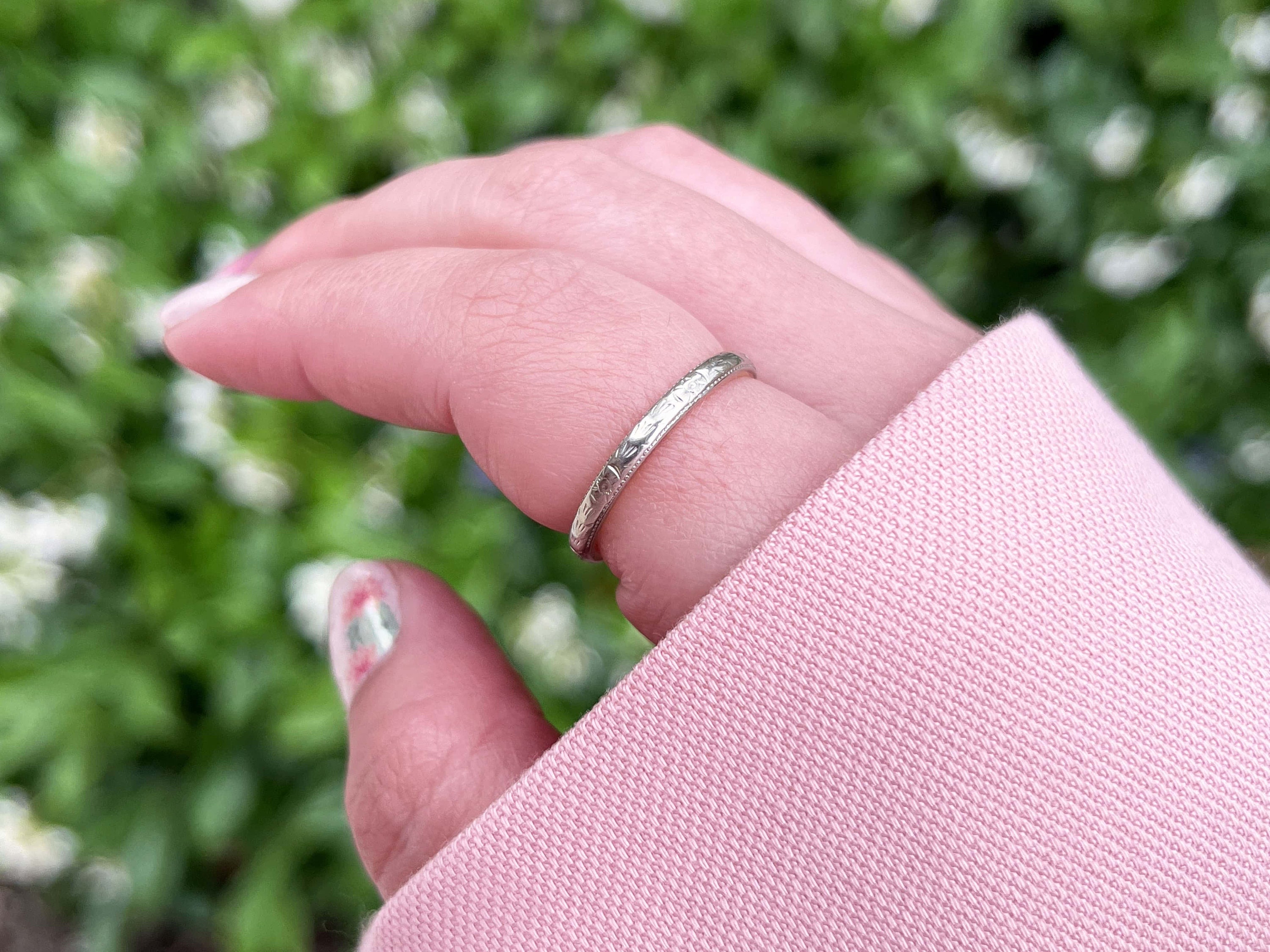 JR Wood Two Tone Eternity Ring, r.j to M.v, 14K, Size 8 - Etsy