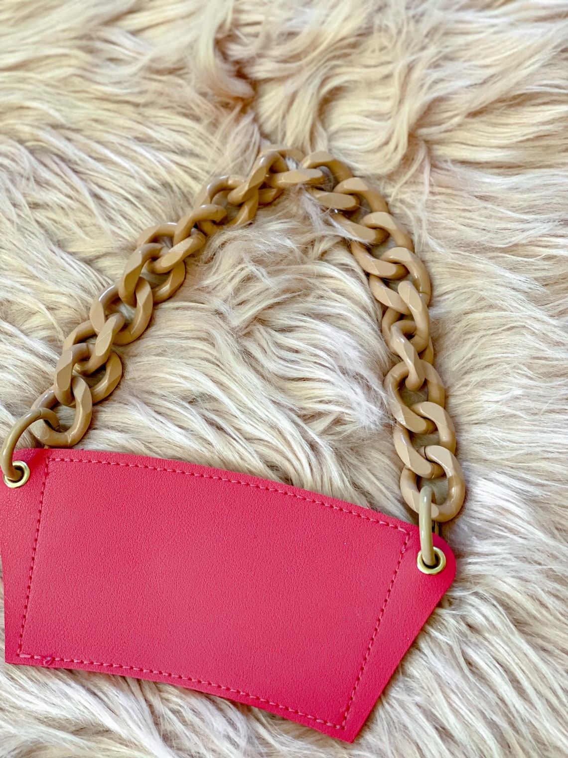 Coffee Purse// Cup Holder// Coffee Leather Holder and Chain// | Etsy