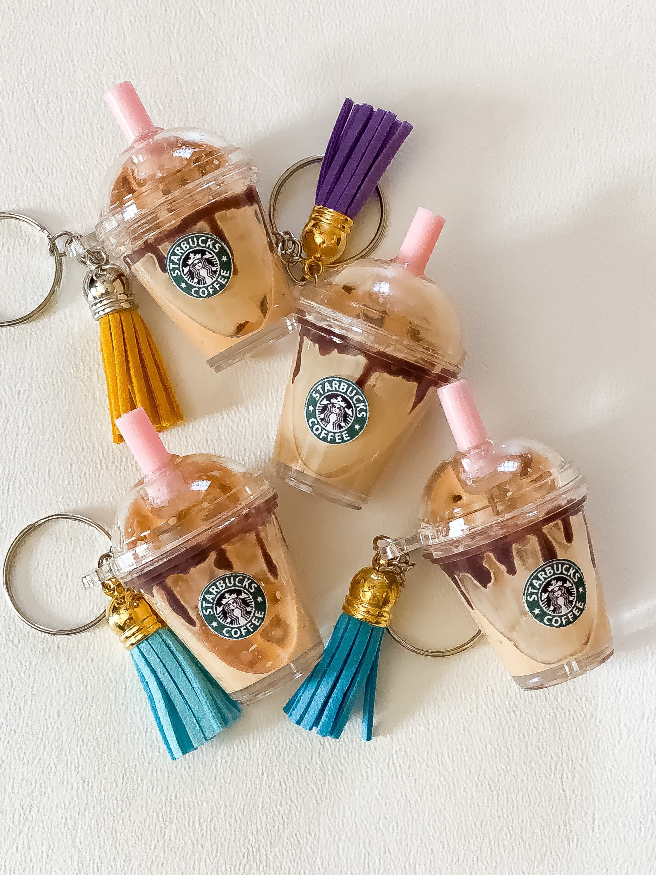 Mini Coffee Keychain //inspired Drink Keychain// Pink Drink - Etsy UK
