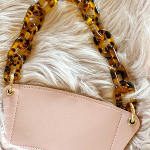Coffee Purse// Cup Holder// Coffee Leather Holder and Chain// Coffee ...