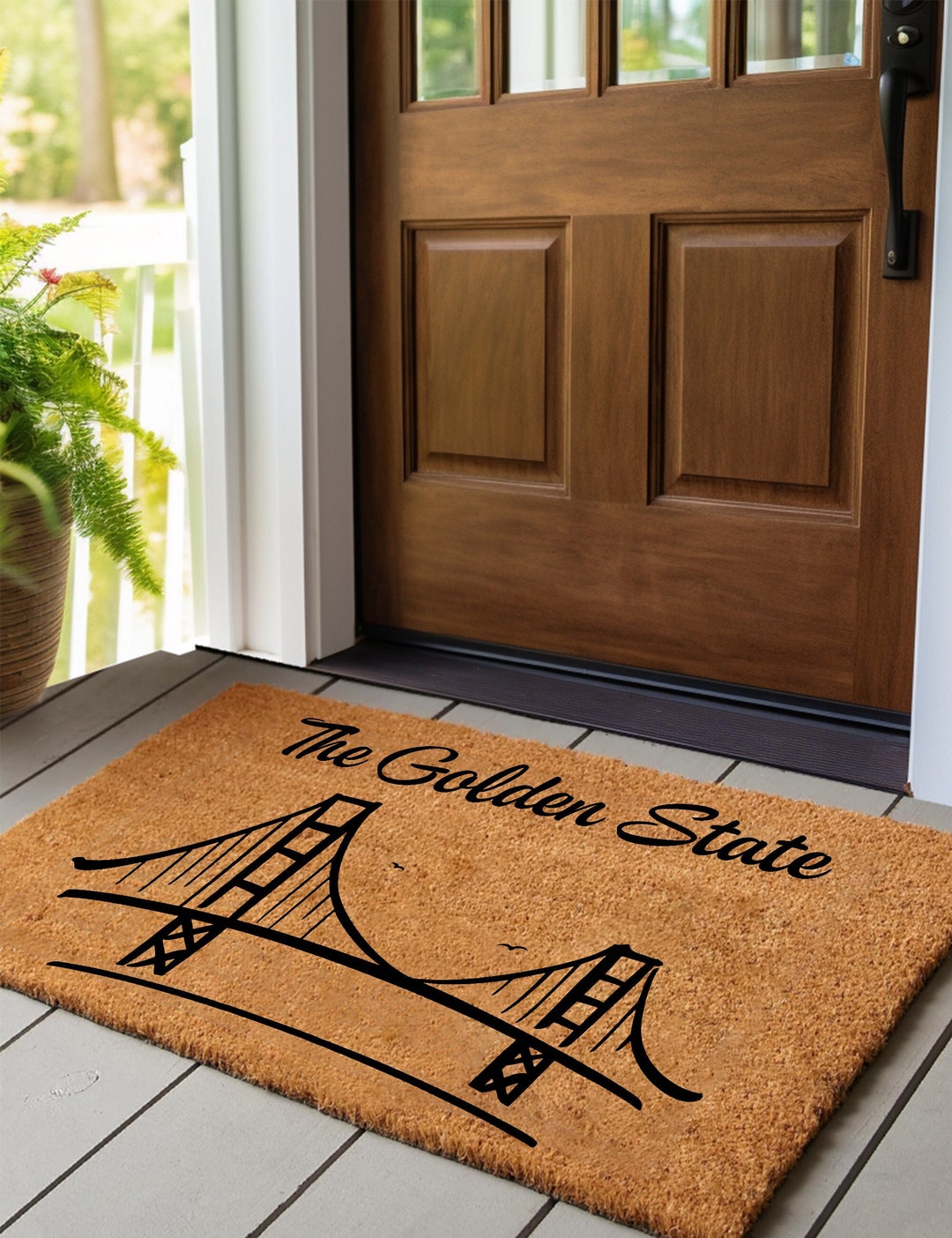 California the Golden State Doormat Personalized Welcome - Etsy