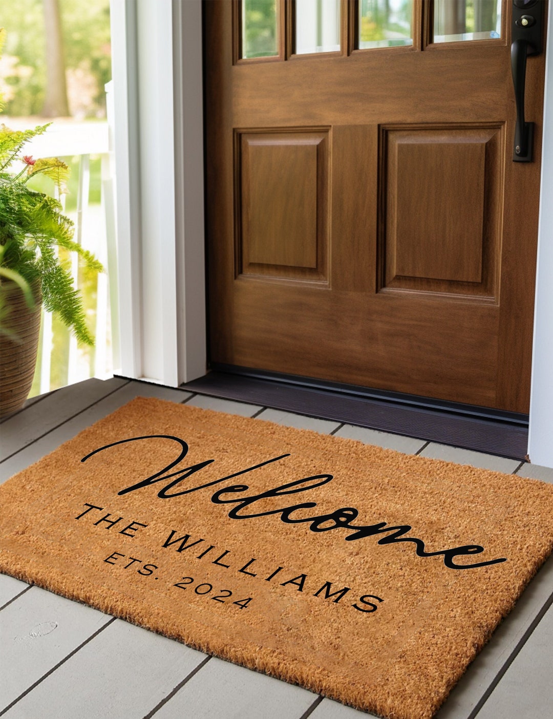 Custom Family Name Door Mat Personalized Welcome Mat, Perfect ...