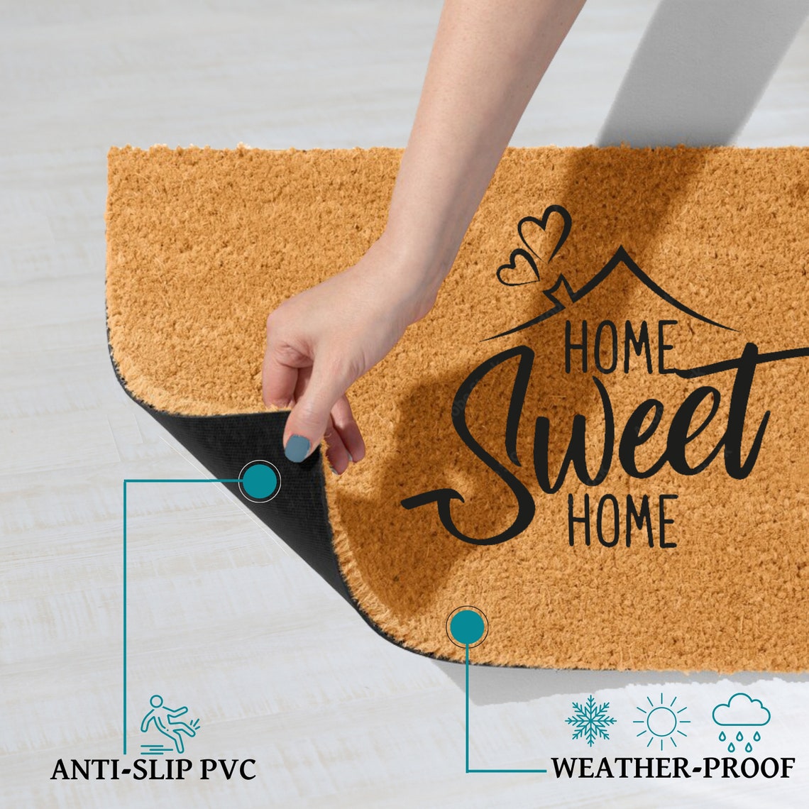 Home Sweet Home Mat | Indoor or Outdoor Mat | Customize Door Mat ...