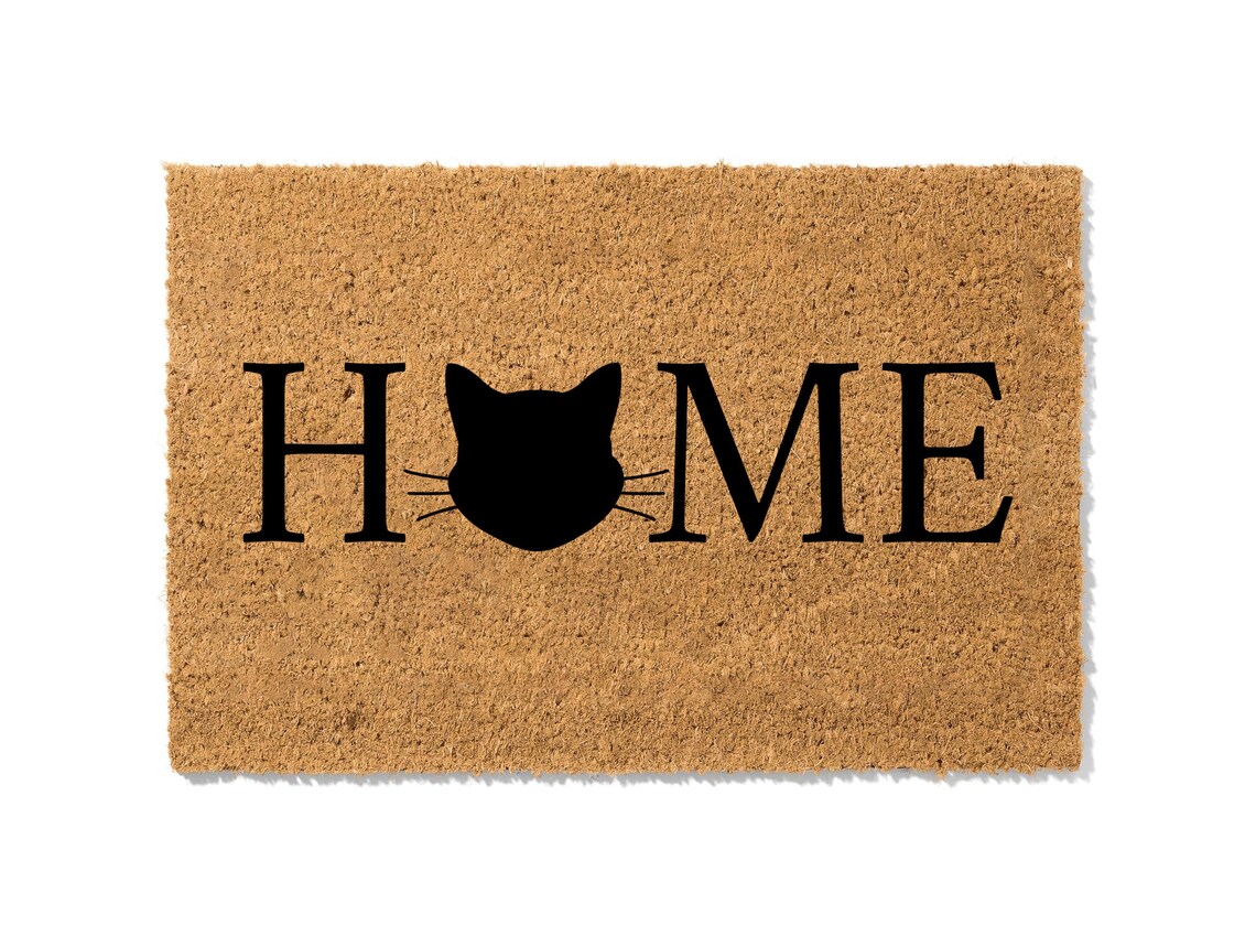Custom Cat Doormat: Natural Coir Personalized Welcome Mat - Etsy