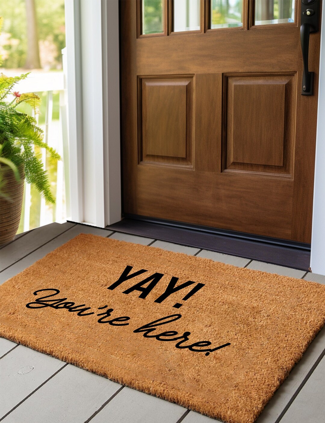 YAY You Are Here Mat Personalized Doormat Custom Handmade - Etsy