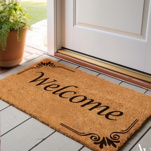 Personalized Welcome Doormat, Custom Handmade Welcome Mat, Front Door ...