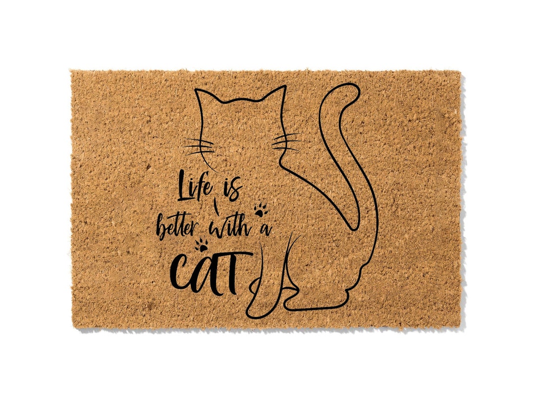 Personalized Cat Mat, Custom Doormat for Cat Lovers. - Etsy