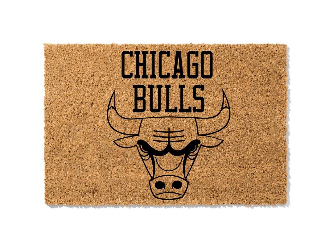 FREE SHIPPING - Chicago Bulls Door Mat , Bulls Rug , Chicago Door Mat ...