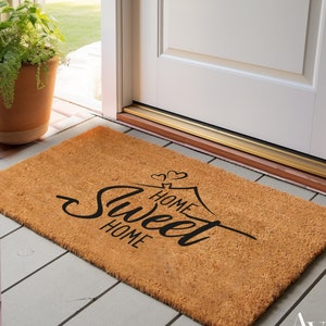 Home Sweet Home Mat Indoor or Outdoor Mat Customize Door Mat ...