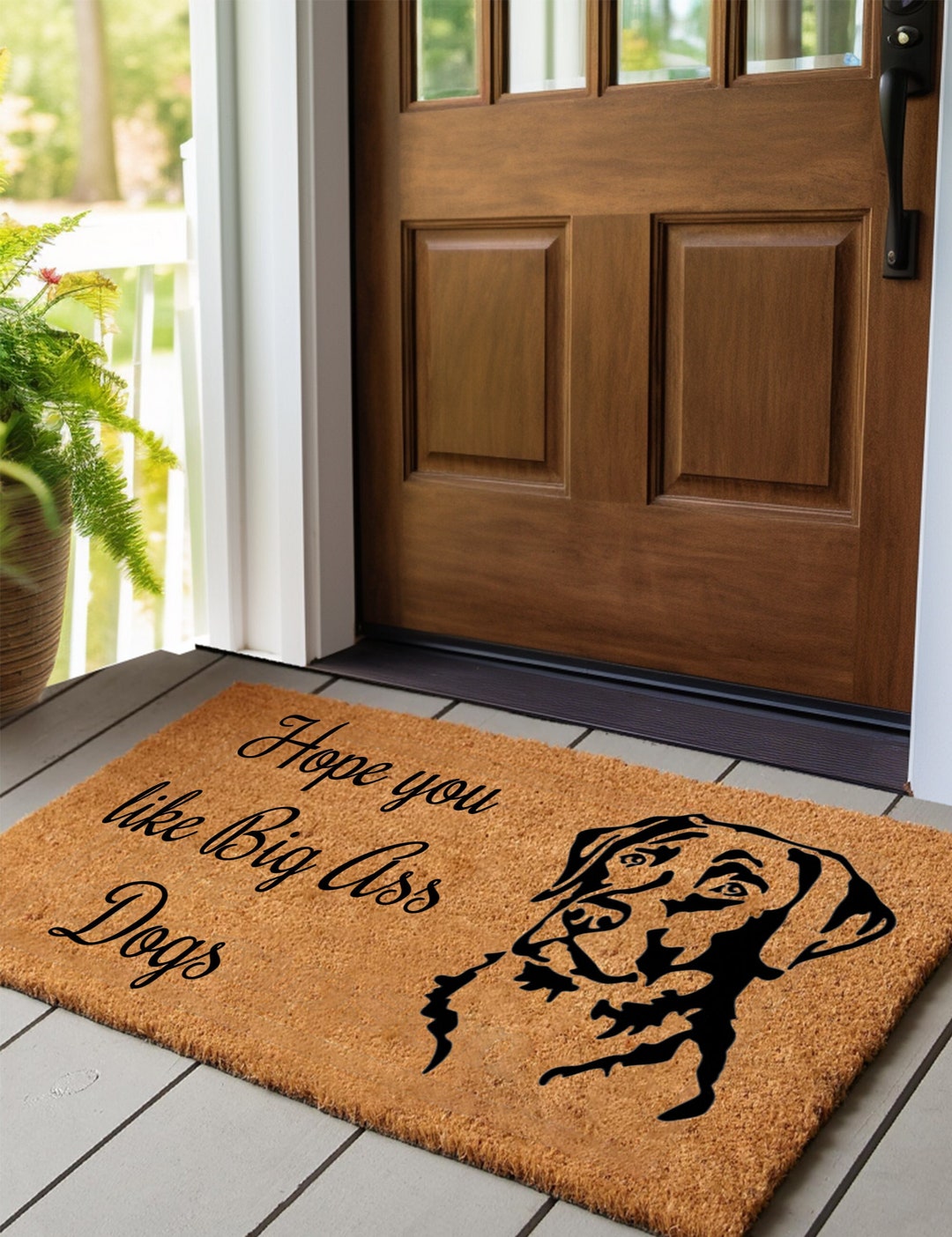 Hope You Like Big Ass Dog Labrador Doormat Custom Handmade Dog Door Mat ...