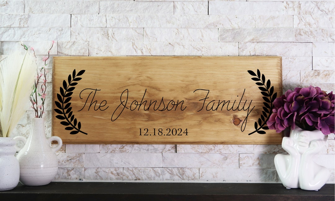 Wood Sign for Home Custom Living Room Décor Wood Signs Personalized ...