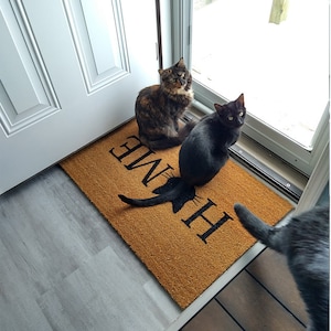 Custom Cat Doormat: Natural Coir Personalized Welcome Mat - Etsy
