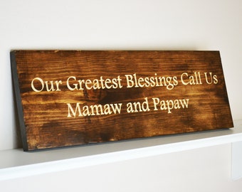 Papaw and Mamaw Gift - Etsy